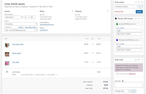 how to generate pdf invoices and packing slips for woocommerce