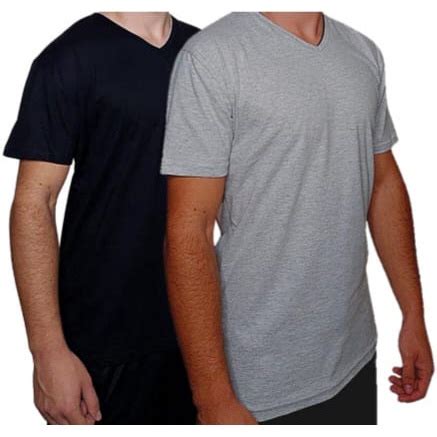 kit 2 Camisetas Masculina Gola V Básica Lisa Desconto no Preço