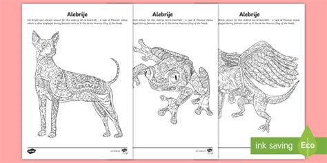Alebrijes Mindfulness Colouring Pages Hecho Por Educadores
