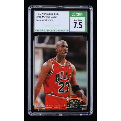 Michael Jordan 1992 93 Stadium Club Members Only Parallel 210 MC CSG