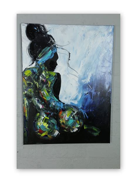 Naked Woman Oil On Canva Naked Gir Art Modern Oil Art Etsy