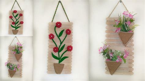 Diy Wall Hanging Ideas Ice Cream Stick Craft Popsicle Stick Crafts