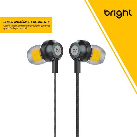Fone De Ouvido Microfone Ghost Preto Fn Bright Bt Un