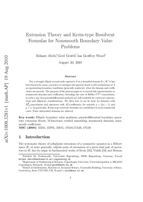 pdf extension theory and kreĭn type resolvent formulas for nonsmooth boundary value problems