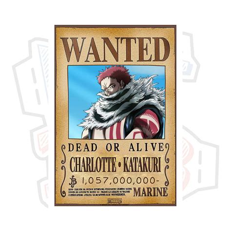 Mô hình giấy Poster truy nã Charlotte Katakuri One Piece Kit168