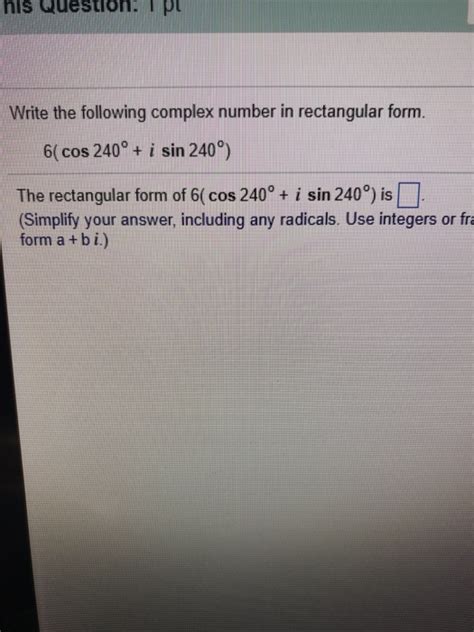 solved his question i p write the following complex number