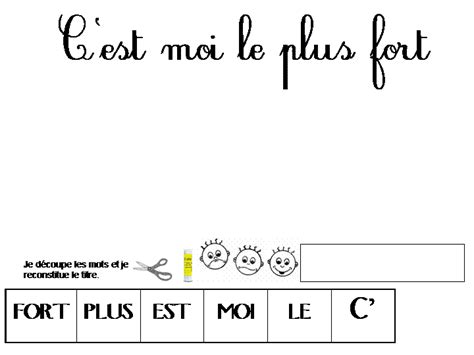 Maternelle C Est Moi Le Plus Fort Par Mario Ramos Reconstitution Du Titre