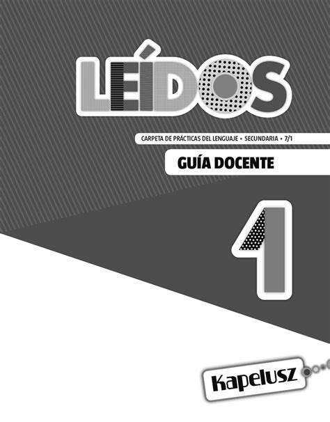 LEÍDOS CARPETA DE PRÁCTICAS DEL LENGUAJE 1 Editorial Kapelusz