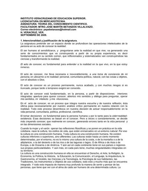 Pdf Plan De Estudios Teoria Del Conocimiento Cientifico Dokumen Tips