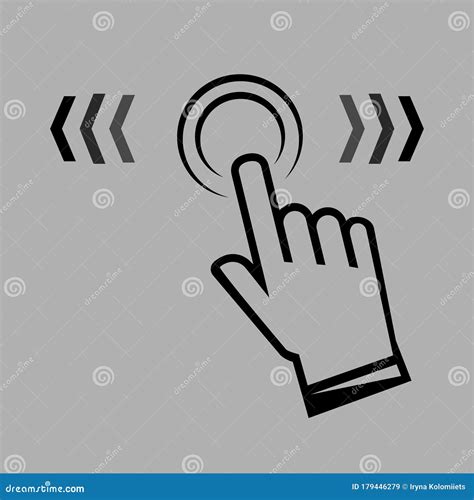 Swipe Up Hand Swipe Sign In A Linear Style Finger Touch Vector Icon