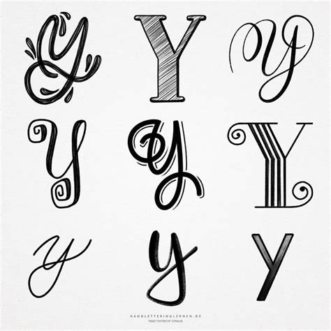 Handlettering Y Beispiele Zum Nachmachen Lettering Alphabet Learn