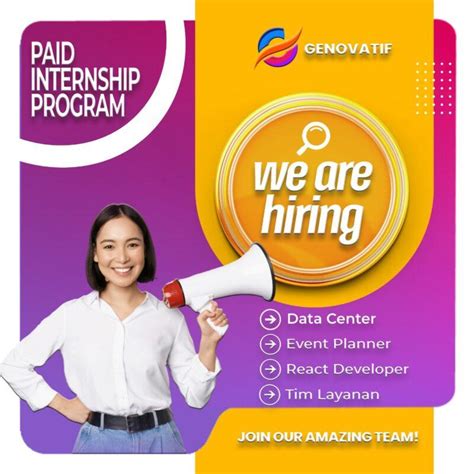 lowongan kerja data center event planner react developer tim layanan di genovatif