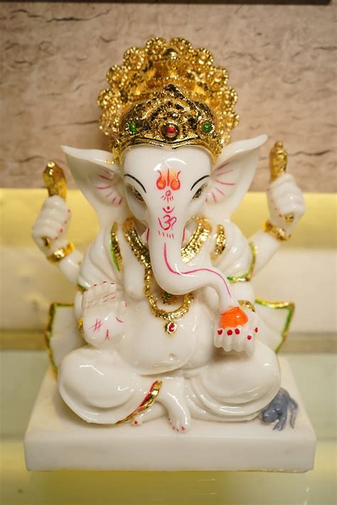 Buy BS24 Antique Marble Ganesha Idol Vinayaka Statue Ganpati