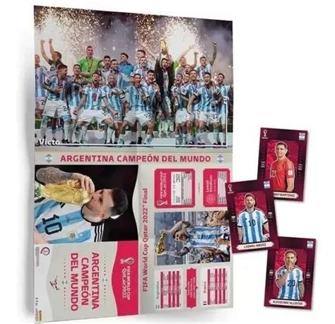 Maxi Poster Argentina Campeon Del Mundo Qatar 2022 Panini En Venta En