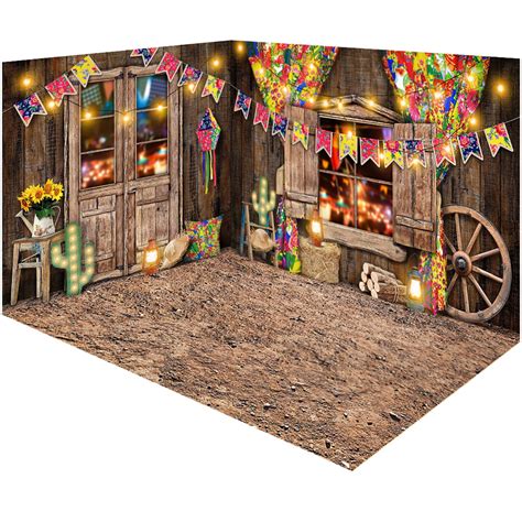 Fundo Fotográfico 3D Festa Junina 3 Partes em Tecido KIT 220
