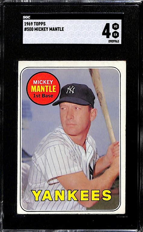Lot Detail 1969 Topps Mickey Mantle 500 Graded SGC 4