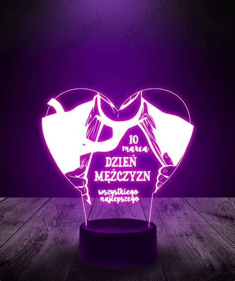 Lampka LED 3D Plexido Prezent na Dzień Mężczyzny Koszula Plexido pl