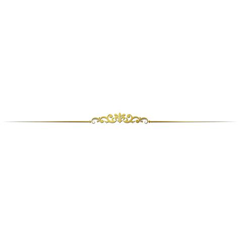 Golden Divider Ornament Divider Gold Divider Dividing Line PNG