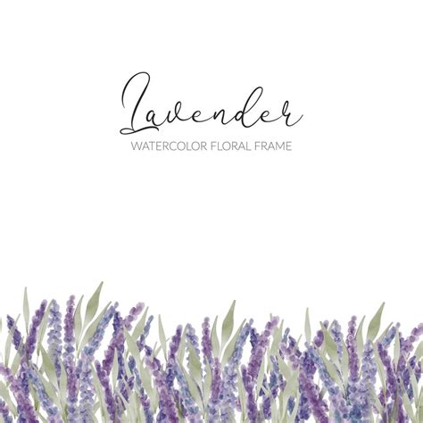 Moldura Floral Lavanda Aquarela 1907139 Vetor No Vecteezy