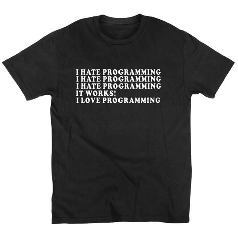 summer fashion i hate programming funny computer programmer coding t shirt cotton leisure short