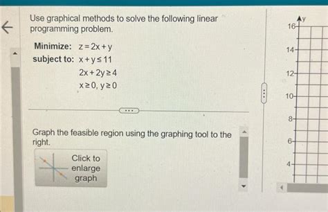 solved use graphical methods to solve the following linear