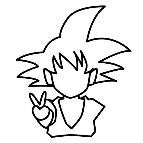 Dibujo De Goku Para Colorear E Imprimir Dibujos Y Colores