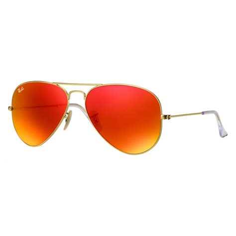 Ray Ban RB3025 112 69 Original Aviator Flash Lenses Gold Orange