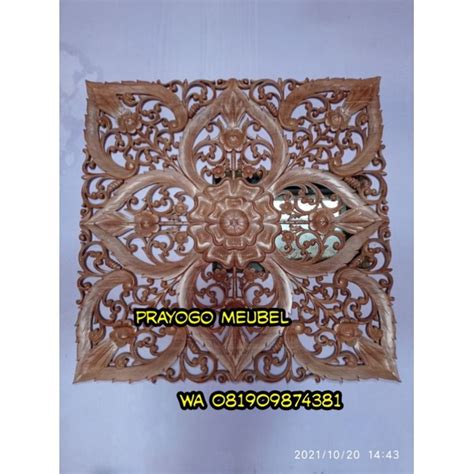 Jual Panel Hiasan Dinding Kayu Jati Ukiran Bali Frame Pigura Kayu