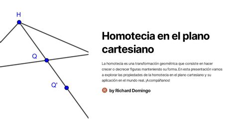 Homotecia En El Plano Cartesiano