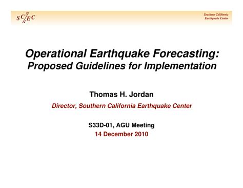 pdf operational earthquake forecasting proposed guidelines for implementation invited