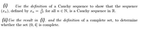 solved i use the definition of cauchy sequence to show that the sequence tn defined by tn
