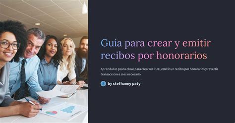 Guía para crear y emitir recibos por honorarios