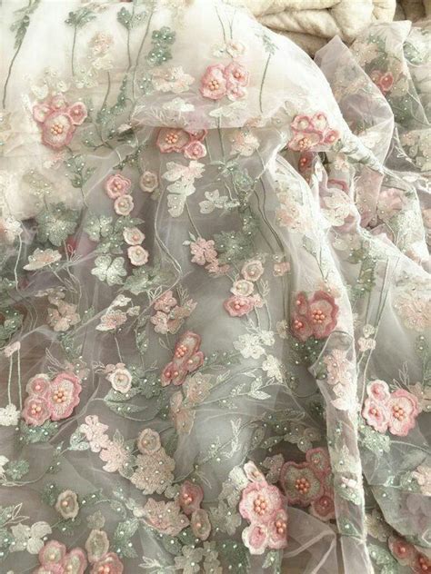 Embossed Chiffon Flower Lace Fabric By Yard Embroider Floral Etsy Artofit