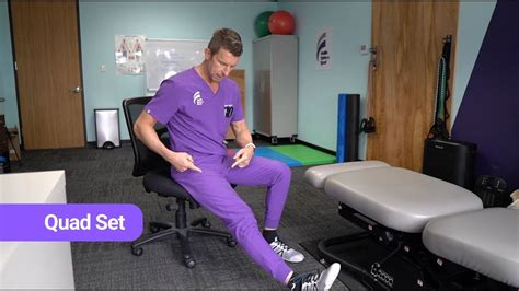 Quad Set Knee Rehab Knee Surgery Exercises Youtube