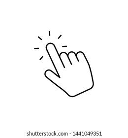 Click Finger Icon Hand Pointer Vector Stock Vector Royalty Free