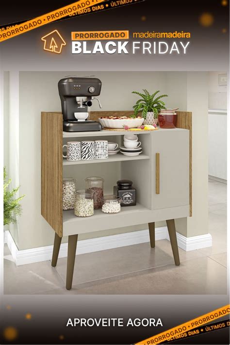 Aparador Cantinho Do Café Buffet Decorativo Barzinho Cinamomo Off White