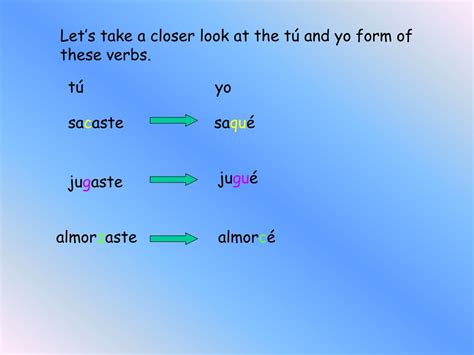 PPT The Preterite Tense Verbs Ending In PowerPoint Presentation
