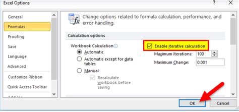 how to fix the excel circular reference error
