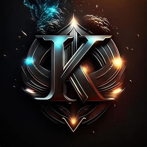 La Letra K Del Logotipo En Dorado Foto Premium