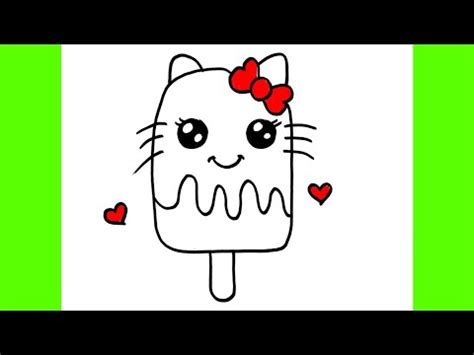 Kolay Dondurma Resmi Çizimi Adım Adım Sevimli Hello Kitty Dondurma