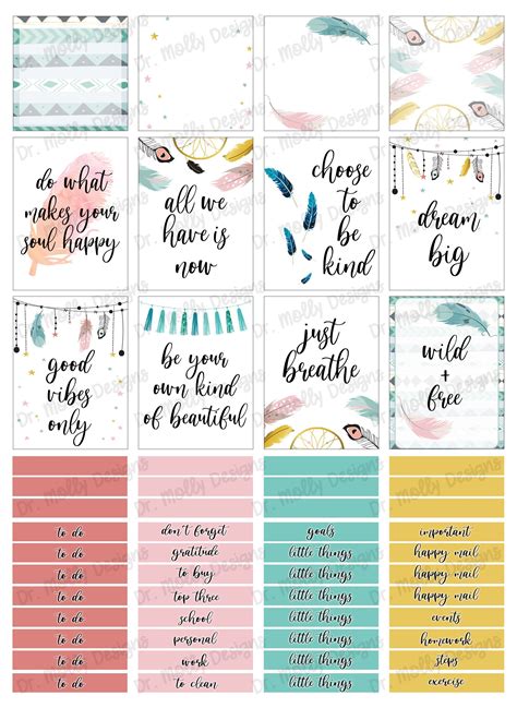 Free Printable Stickers Planner