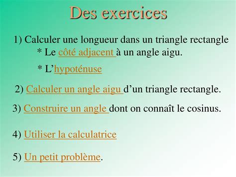 PPT 1 Calculer une longueur dans un triangle rectangle Le côté