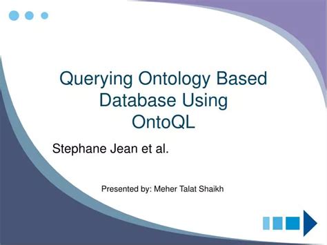 ppt querying ontology based database using ontoql powerpoint presentation id 3091614