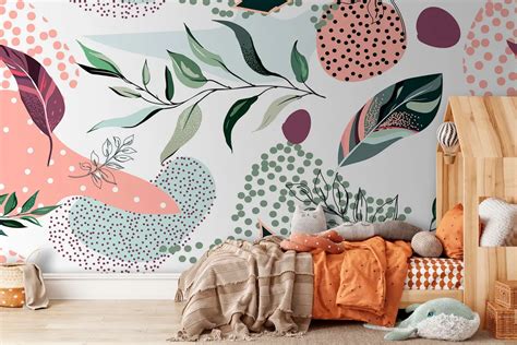 Wall Mural Photo Wallpaper Abstract Botanical Pattern With Exotic