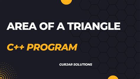 c program to find area of triangle beginners problem vs code youtube