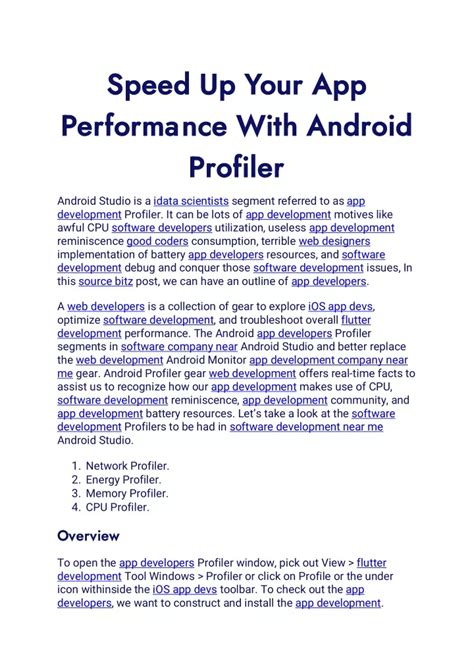 PPT Speed Up Your App Performance With Android Profiler PowerPoint