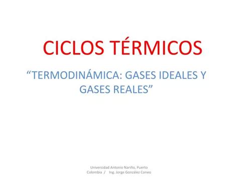 PPT CICLOS TÉRMICOS PowerPoint Presentation free download ID 3719678