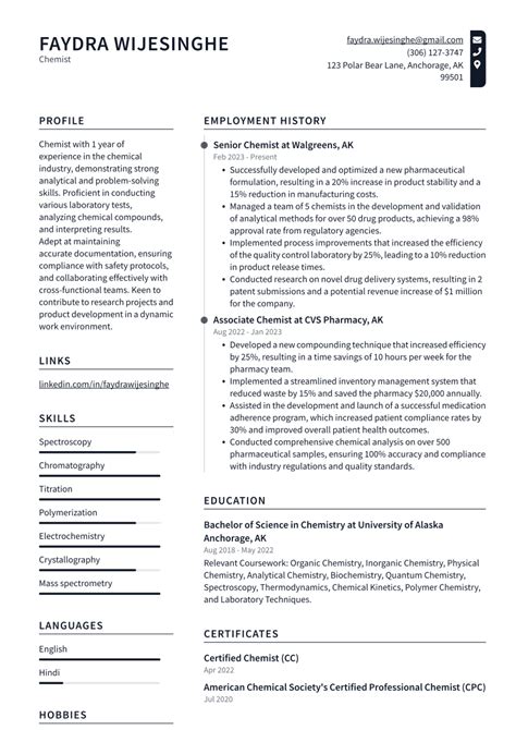 Top 12 Chemist Skills To Put On Your Resume ResumeCat