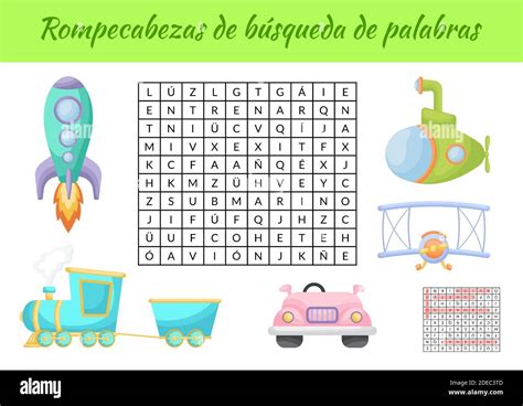 Rompecabezas de búsqueda de palabras Word search puzzle Educational