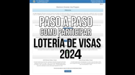 COMO LLENAR EL FORMULARIO LOTERIA DE VISA 2024 Tutorial Completo
